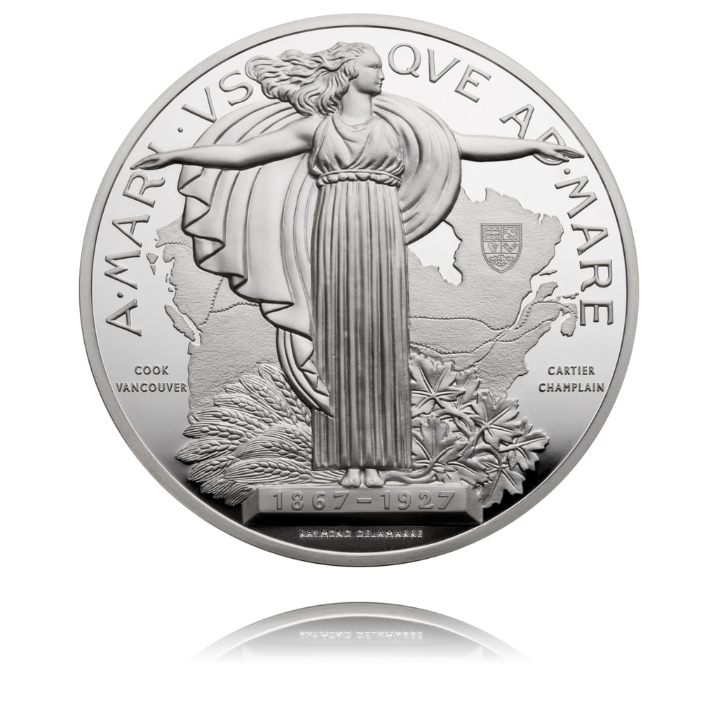 1927 Confederation Medal Re-strike - 10 oz. Pure Silver Piece ...